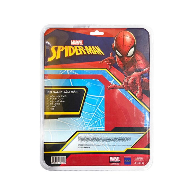 Bộ ghi chú kèm hộp bút 6 món tiện lợi - Spider Man - Headfully